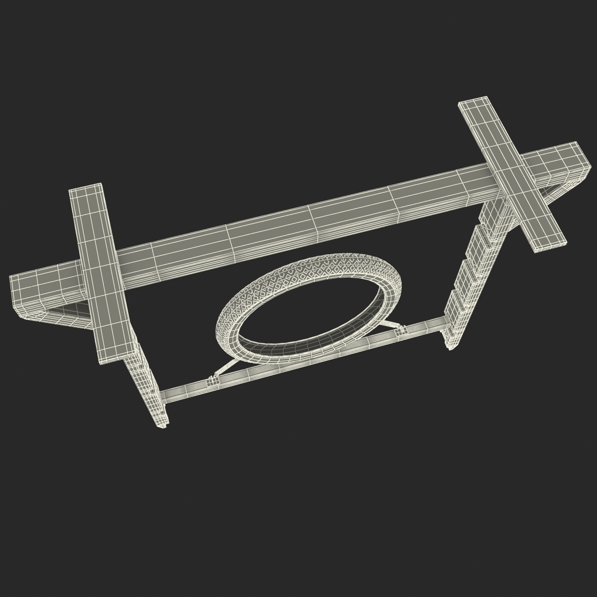 3d dog agility tire jump model