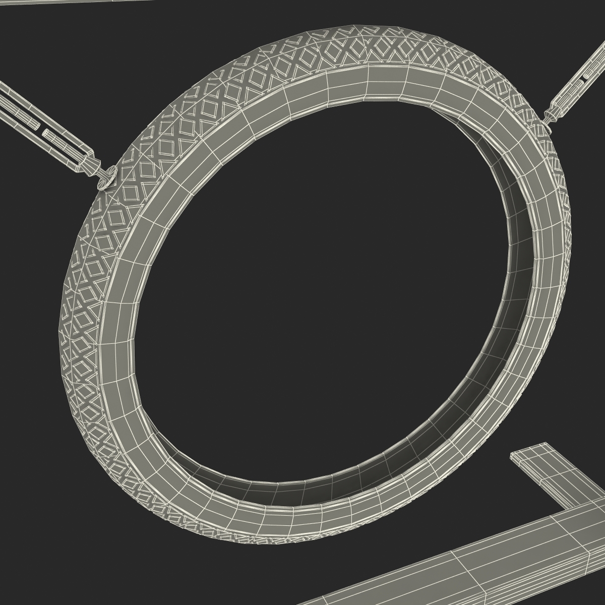 3d dog agility tire jump model