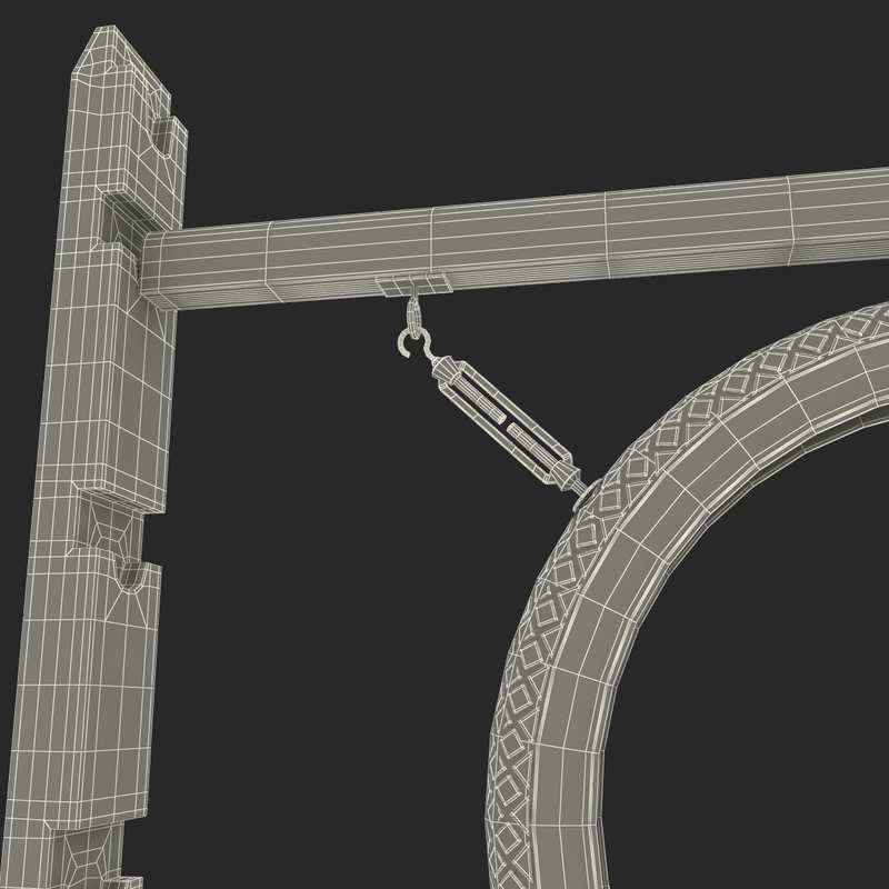 3d dog agility tire jump model