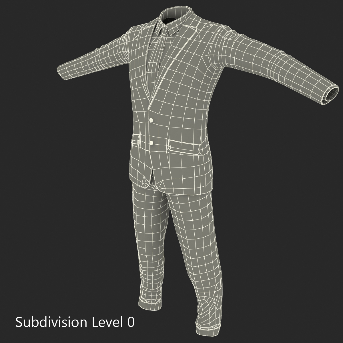 3d men suit 6 version model