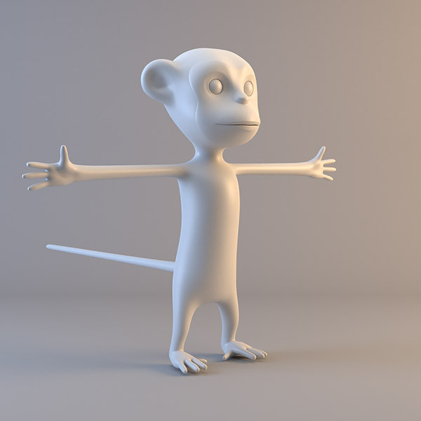 ape character 3d ma