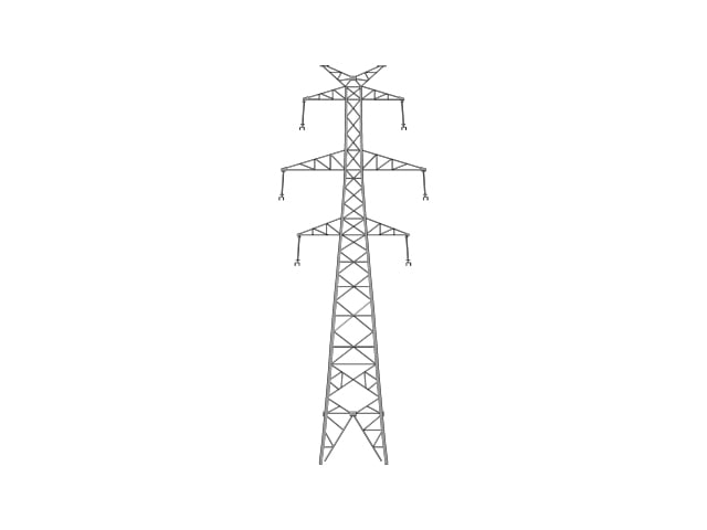 3d model powerline tower