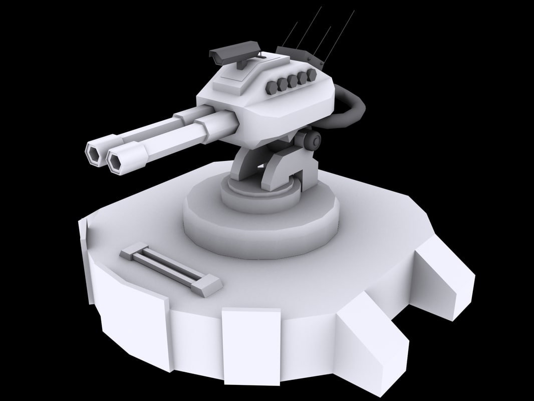 modelo 3d Torreta laser mediana - TurboSquid 821265