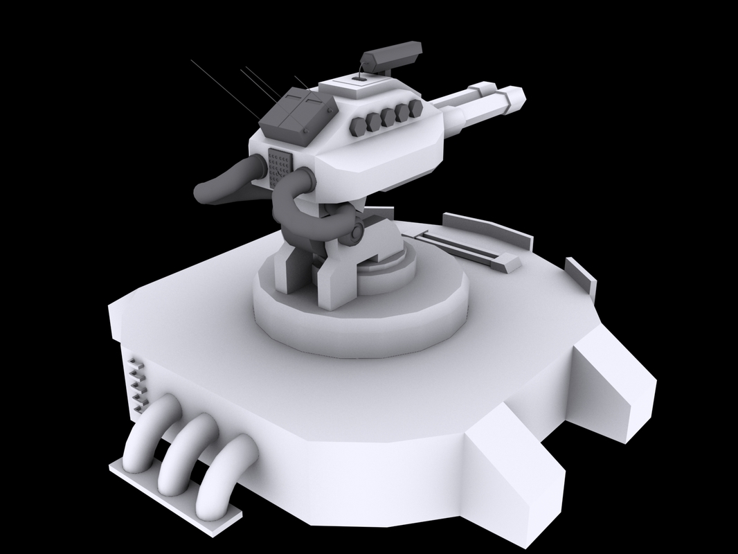 3d max medium laser turret