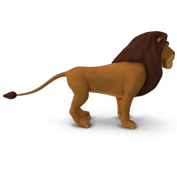 3d model lion cartoon