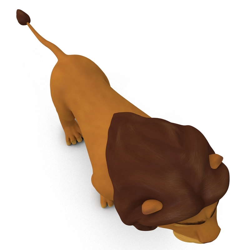 3d model lion cartoon