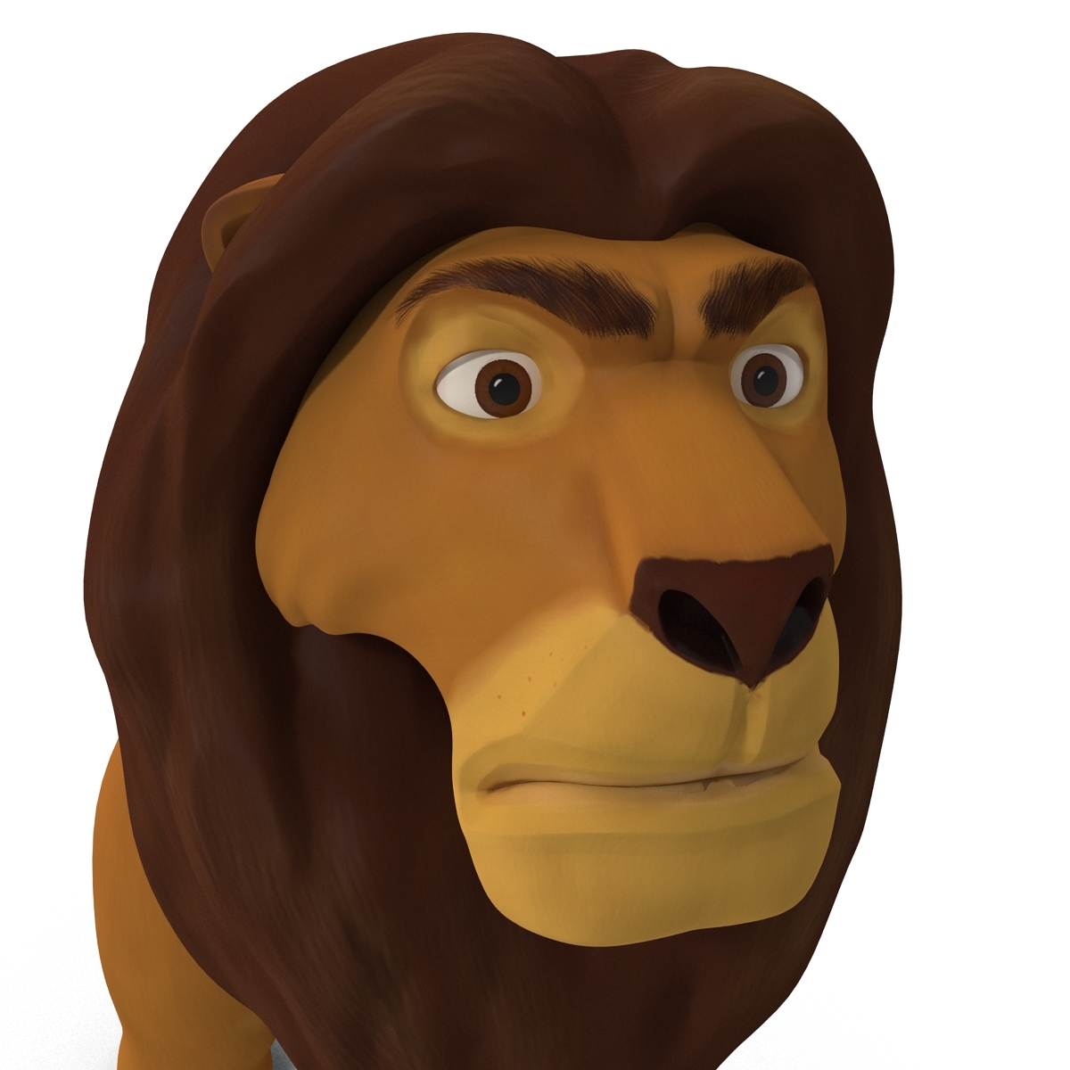 3d model lion cartoon