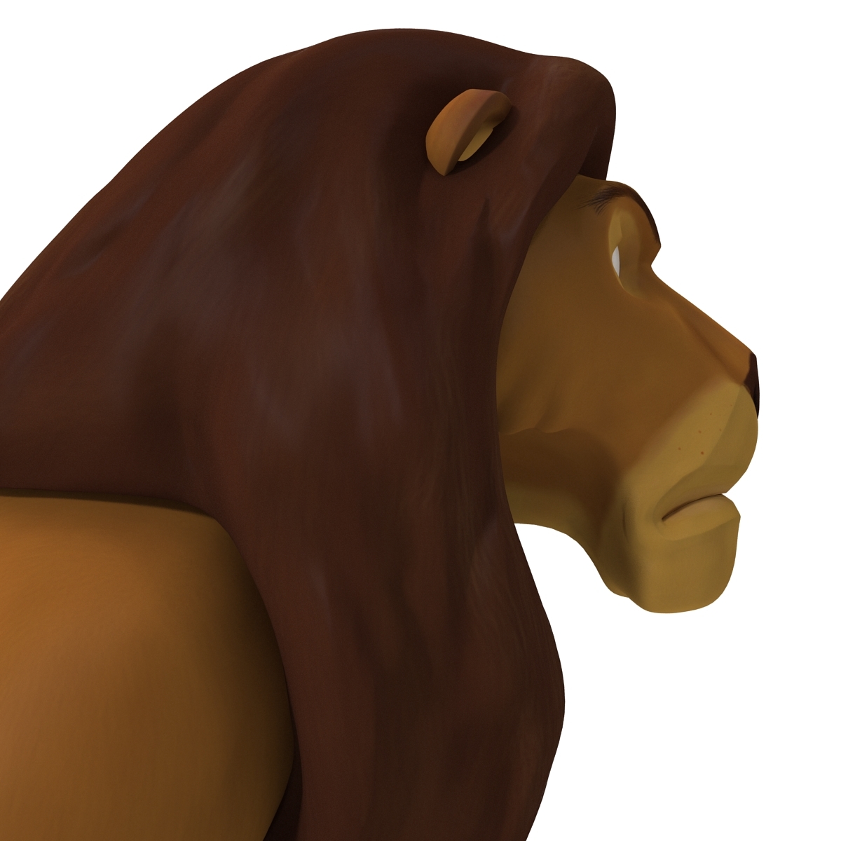 3d model lion cartoon
