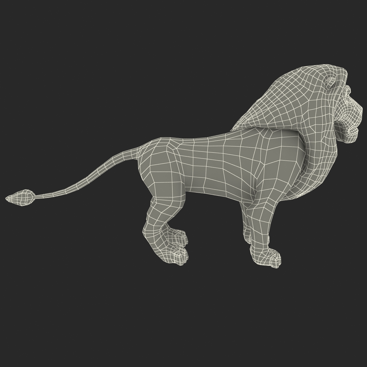 3d model lion cartoon