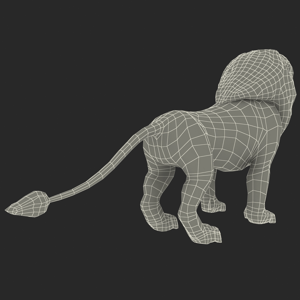 3d model lion cartoon