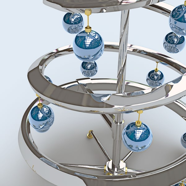 3d design christmas tree metal