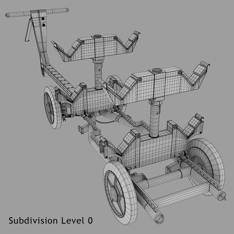 missile cart navy 3d model