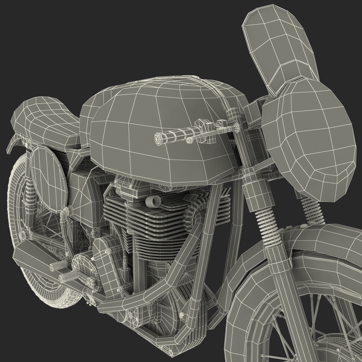 3d model road racing motorcycle norton