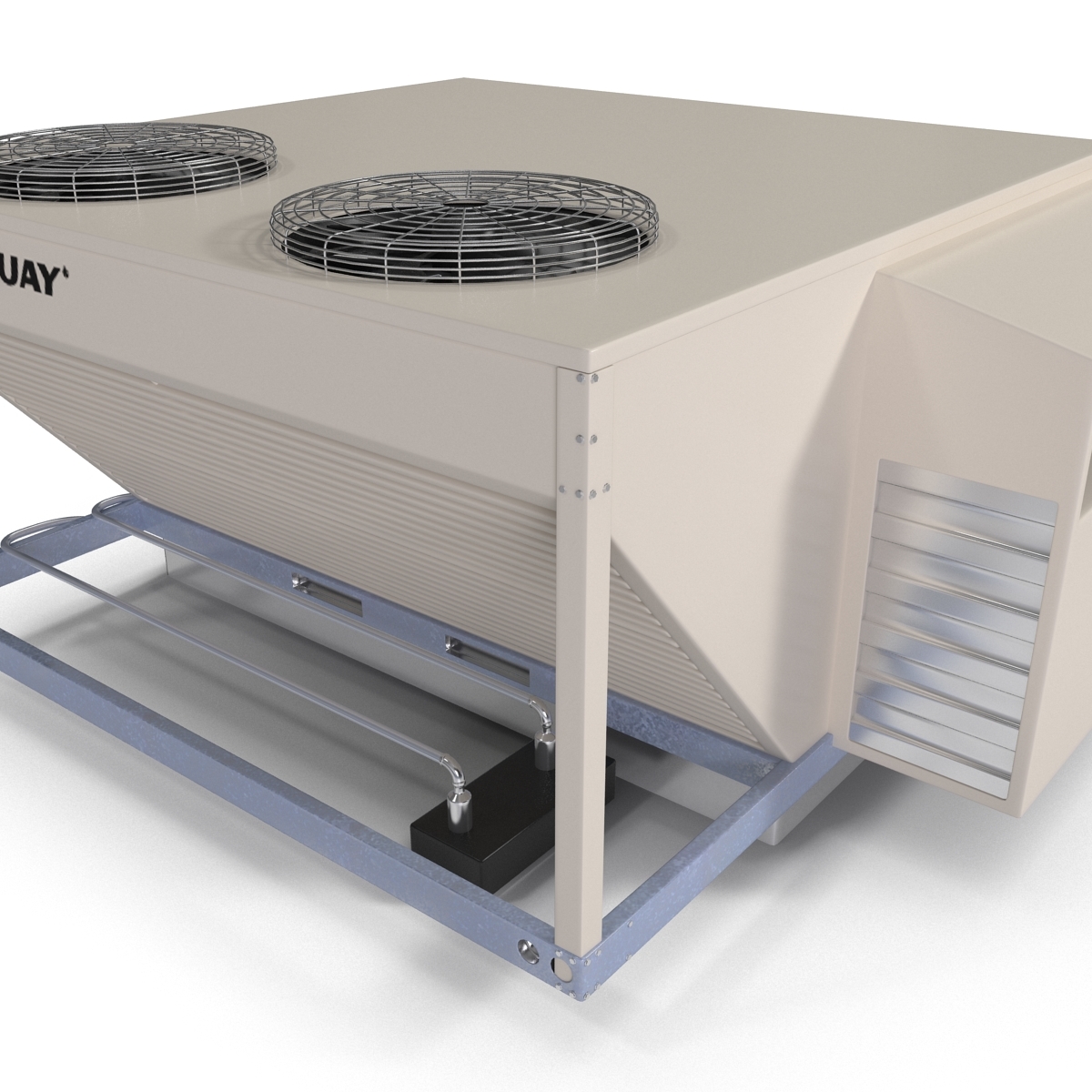 3d rooftop heating cooling unit model