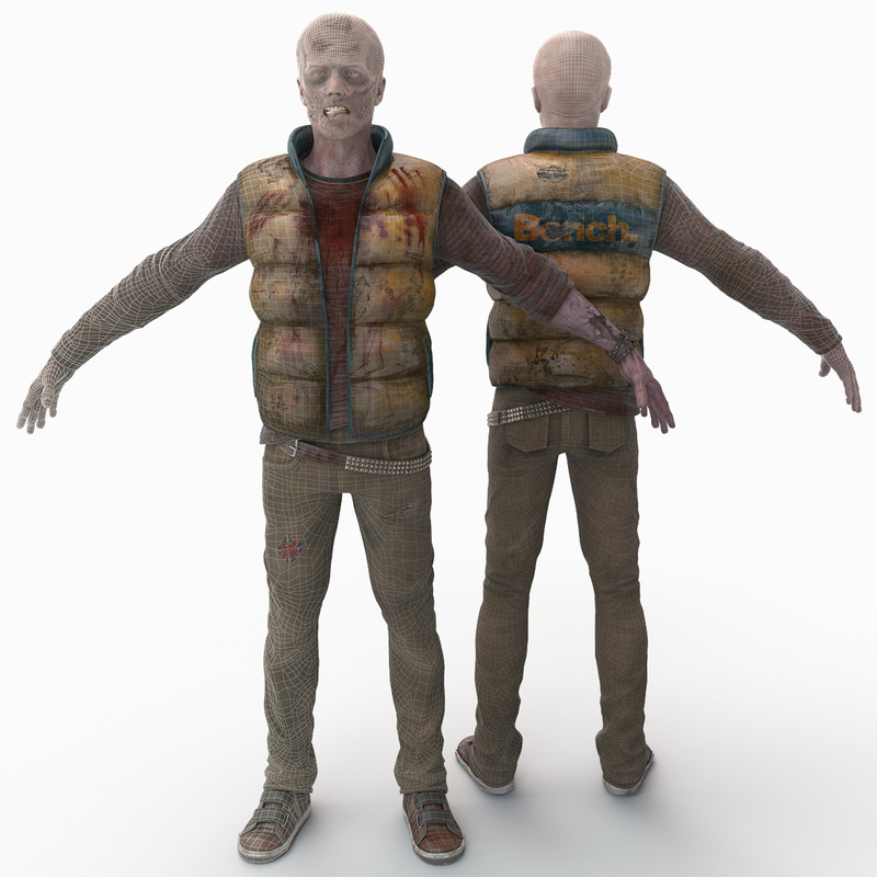zombie rigged 3d model