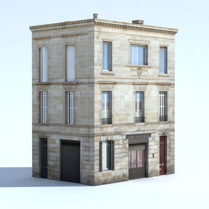 building exterior bake shadows 3d max