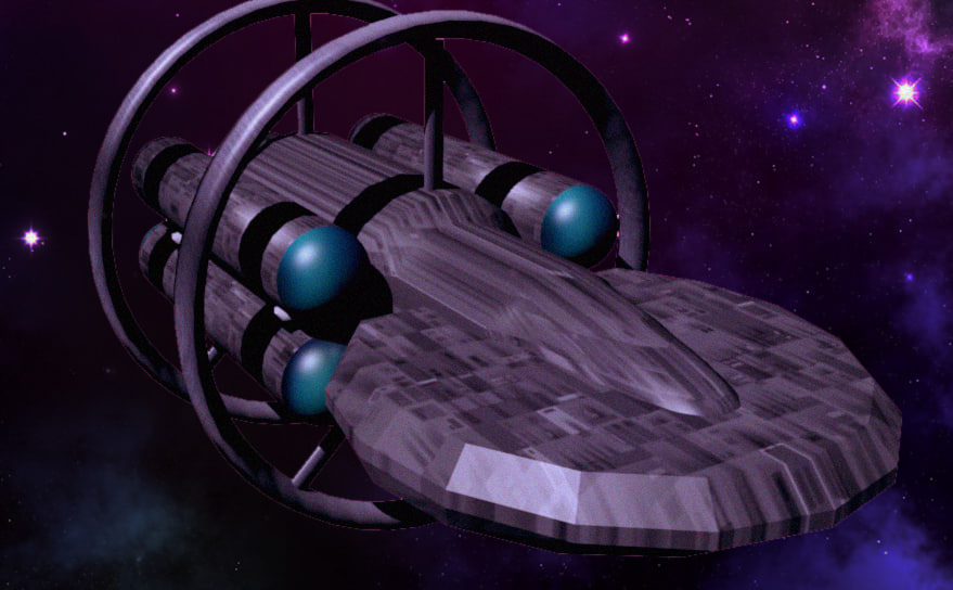 hypothetical warp ship 3d model