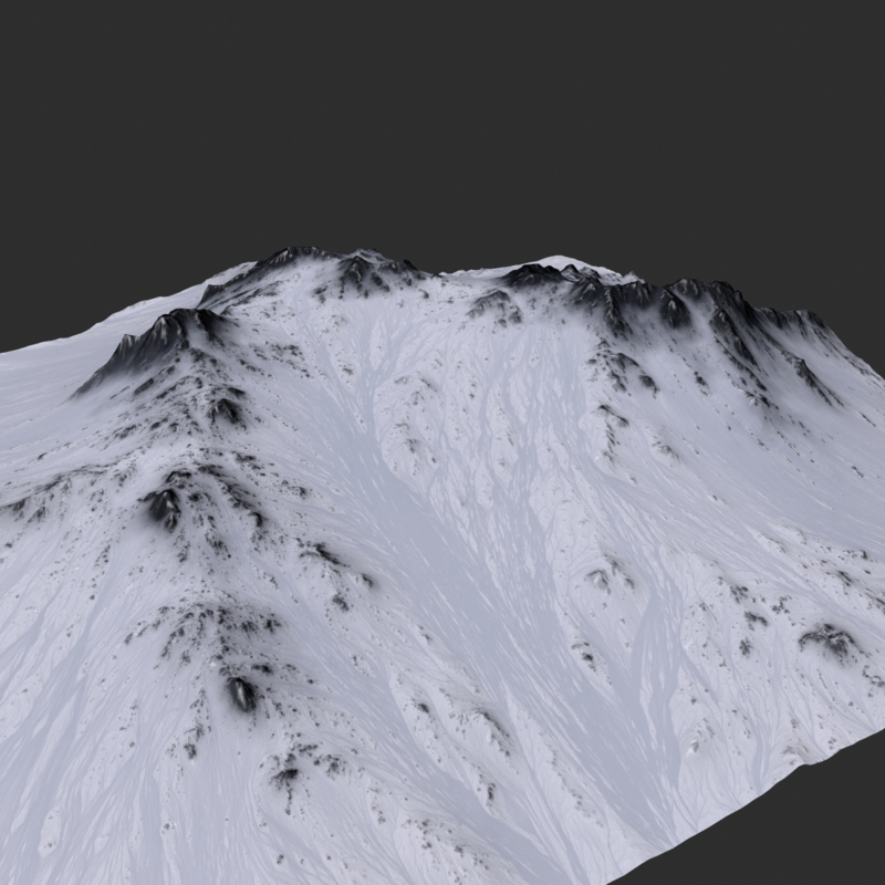 3d model mountain snow snowy