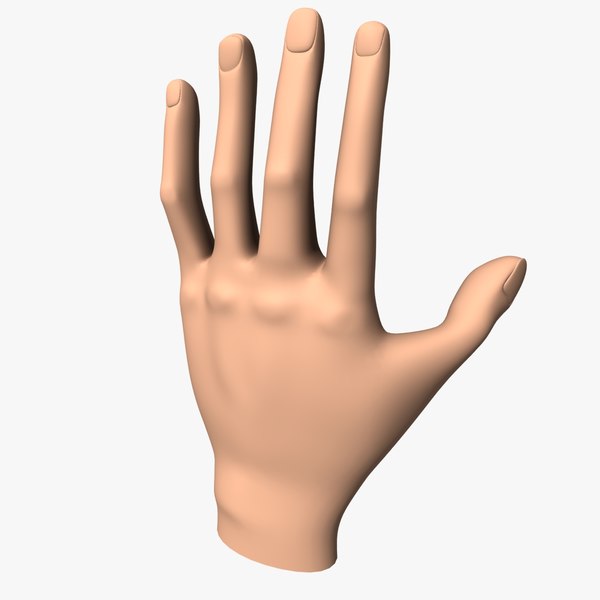 3d hand base unwraped model