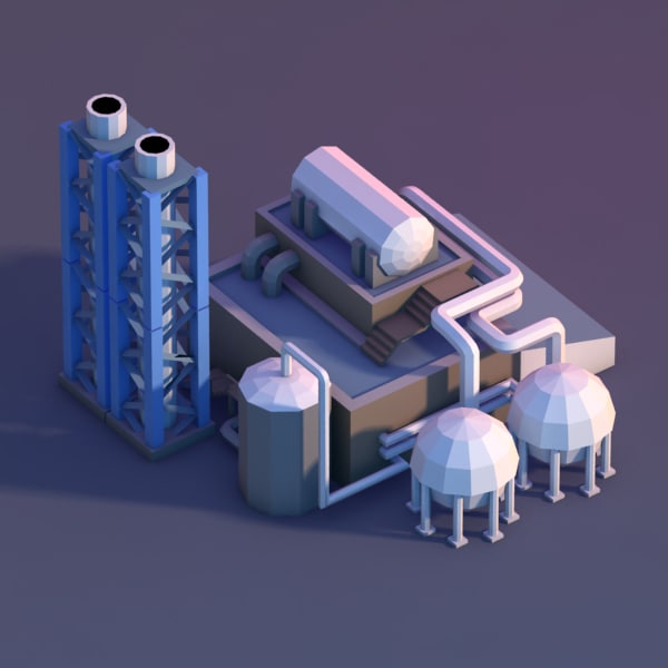 3d model of chemical plant