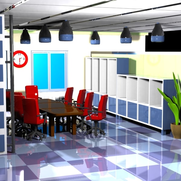 3d cartoon conference room