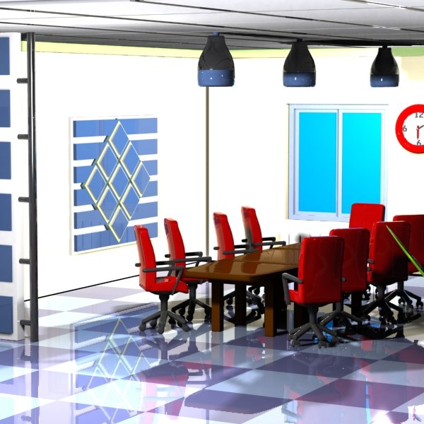 3d cartoon conference room