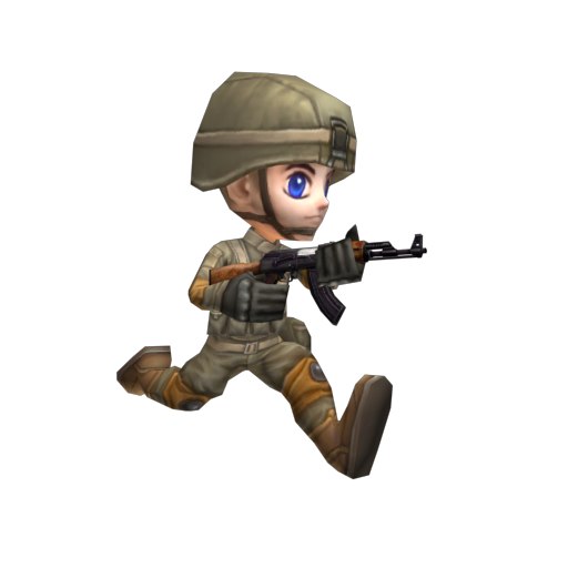 chibi soldier girl