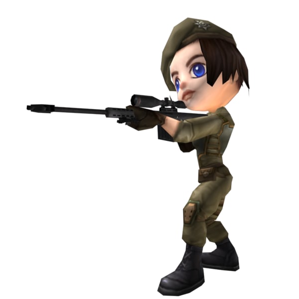chibi soldier girl