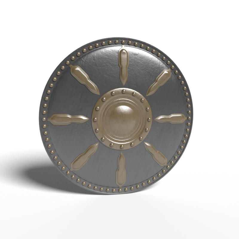3d model gladiator shield