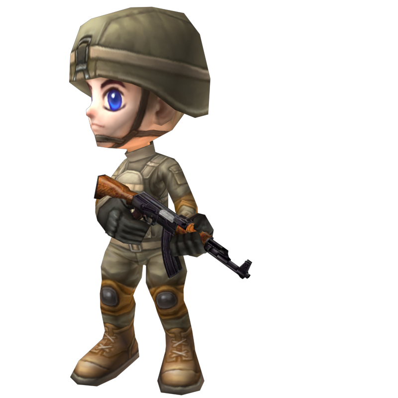 chibi soldier girl