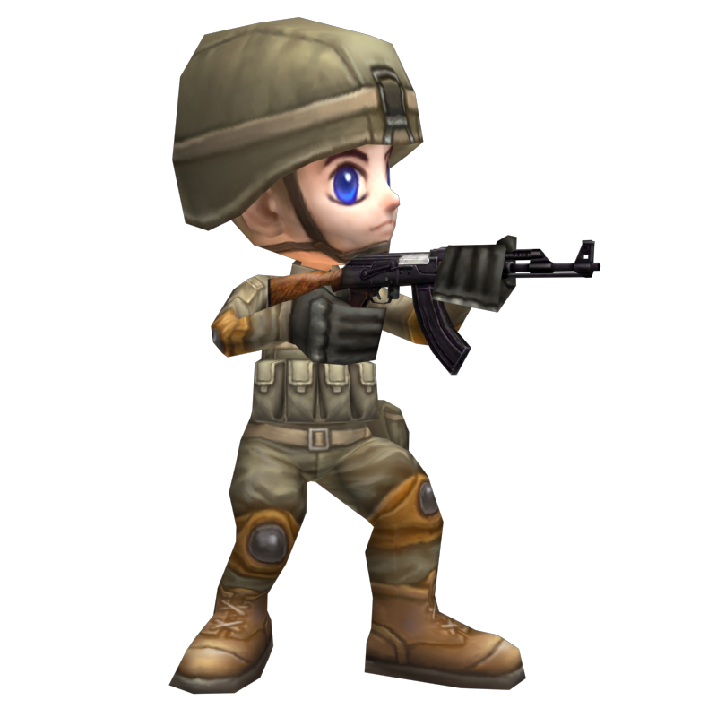 chibi soldier girl