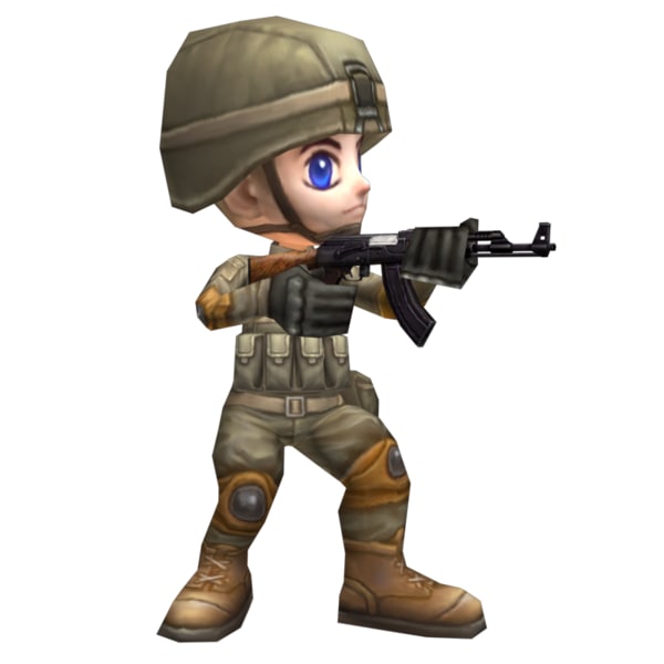 chibi soldier girl