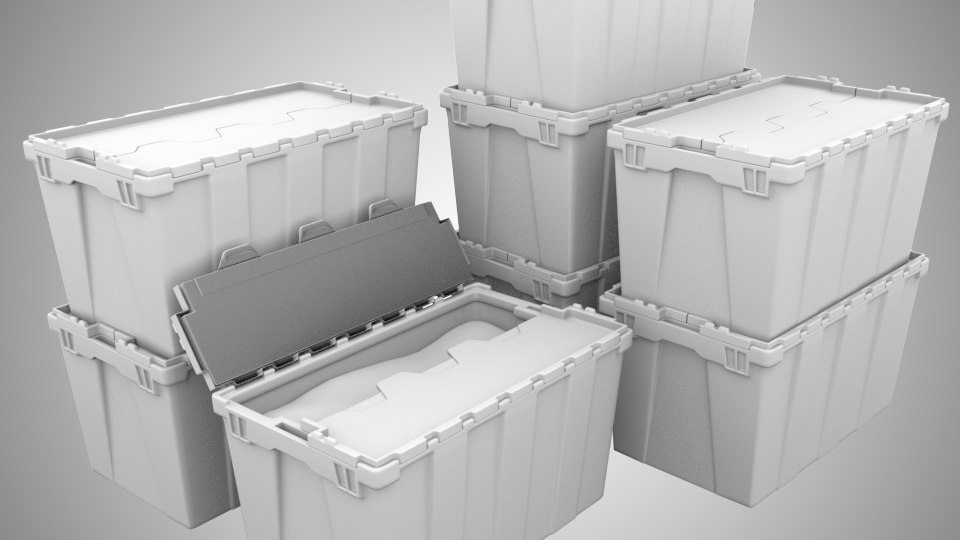 plastic container 3d model
