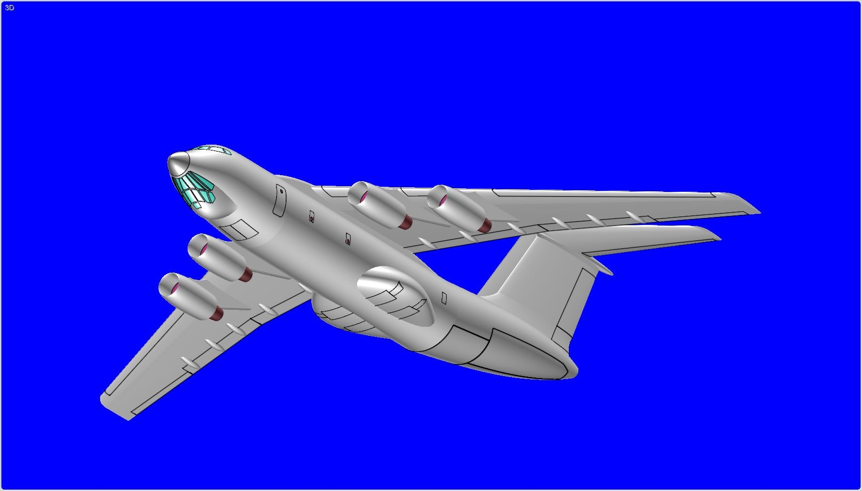 3d ilyushin il-476 strategic transport