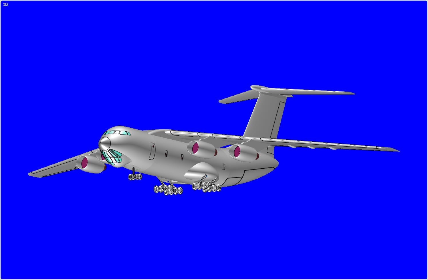 3d ilyushin il-476 strategic transport