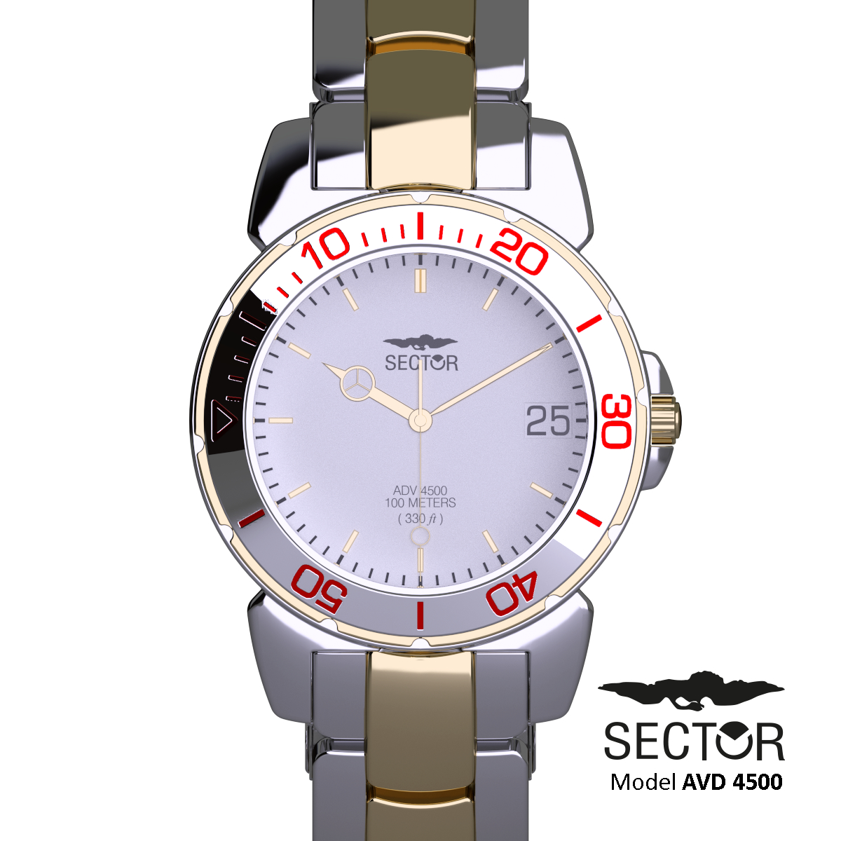 watch sector avd 4500 3d model