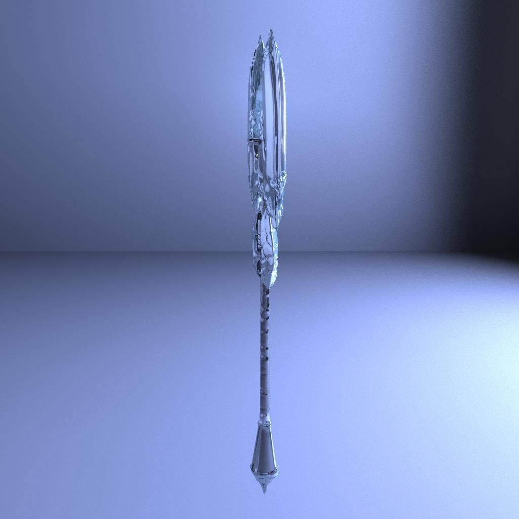 3d model of magical ice axe