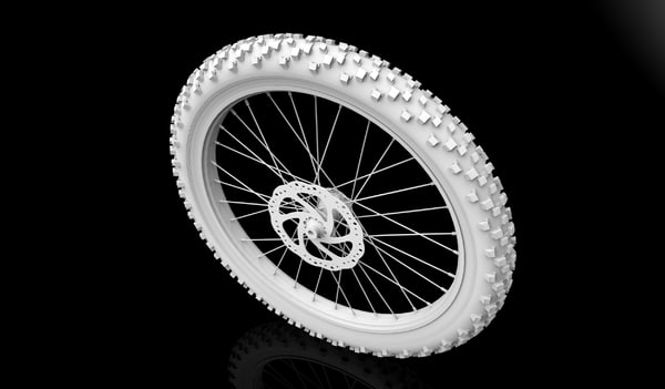 3d model mountain bike wheel