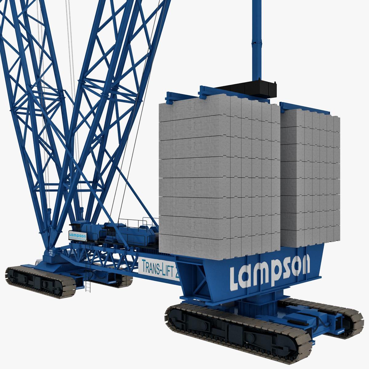 lampson construction crane 3d model