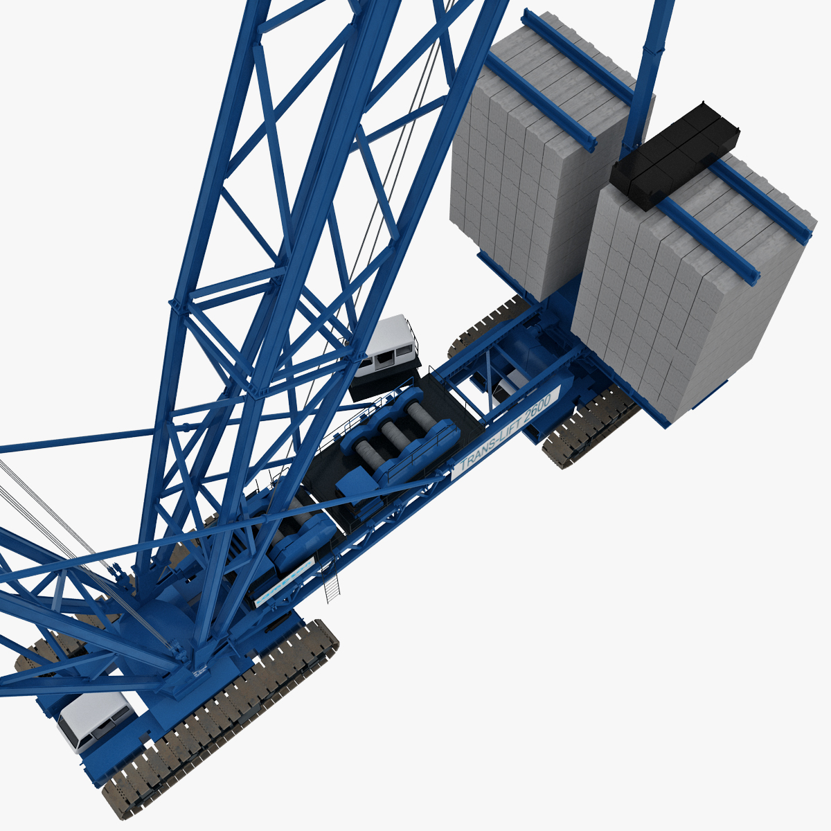 lampson construction crane 3d model