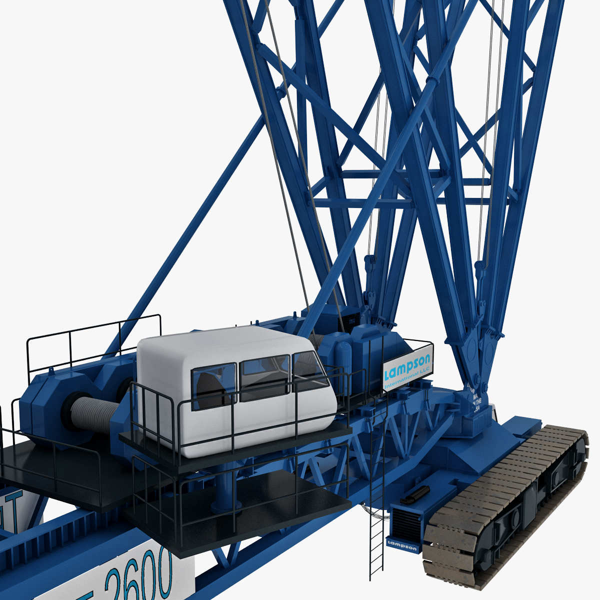 lampson construction crane 3d model