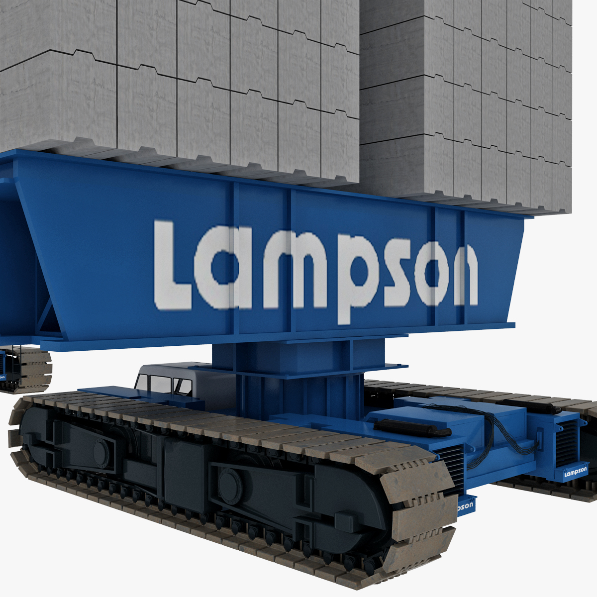 lampson construction crane 3d model