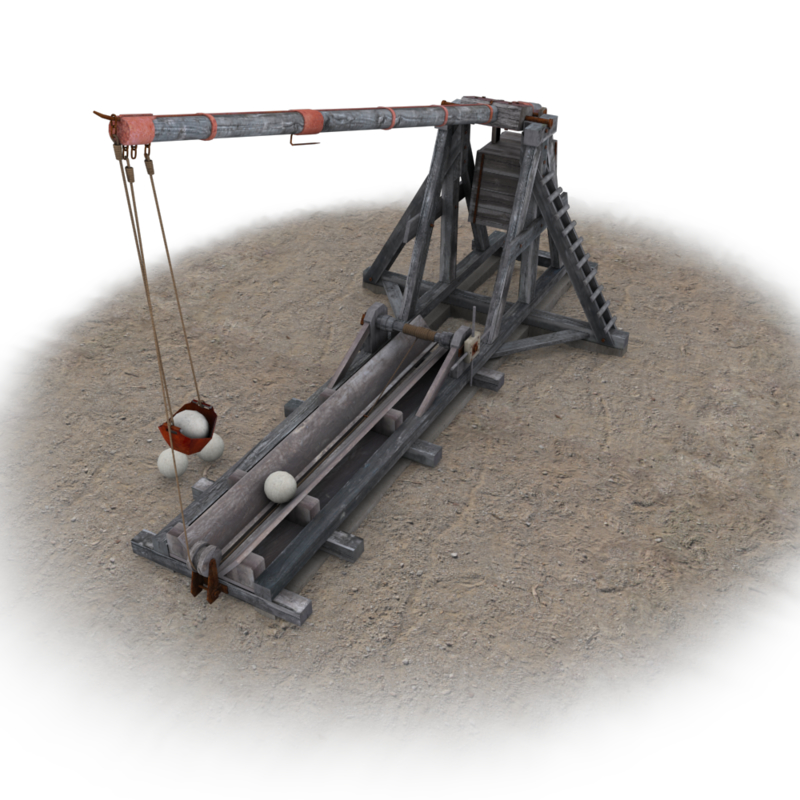 3d model trebuchet games modelled