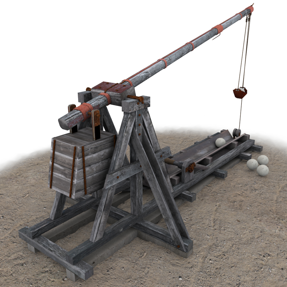 3d model trebuchet games modelled