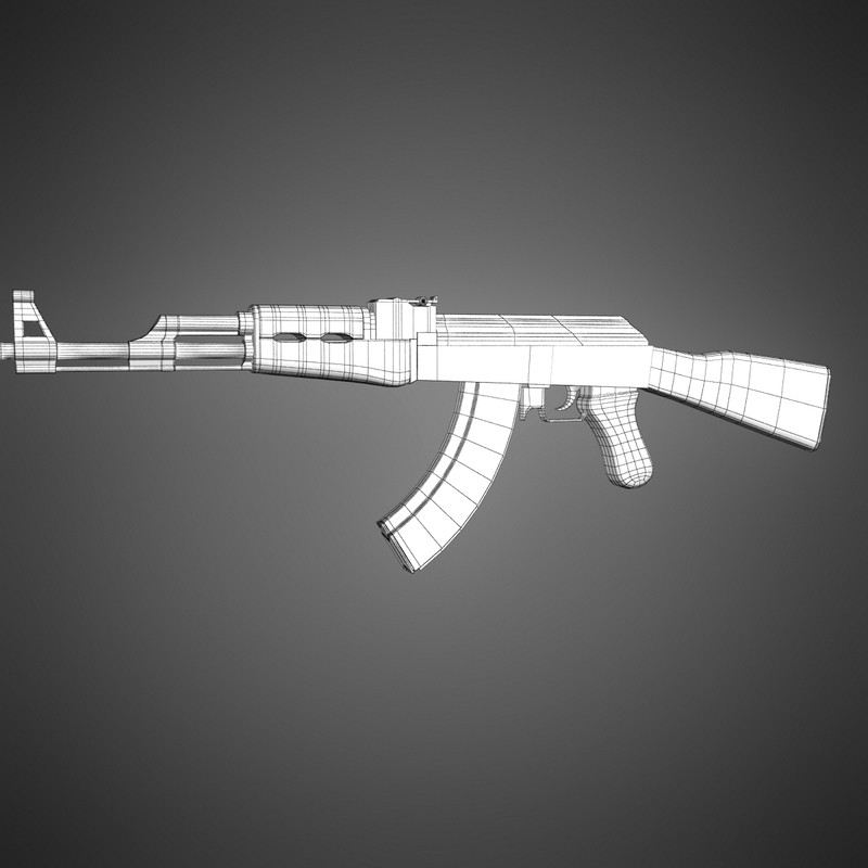 ak ak-47 3d model