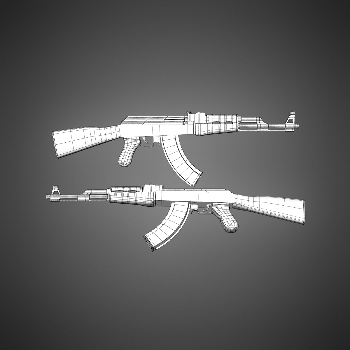ak ak-47 3d model