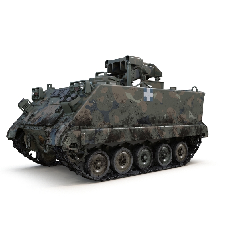 3d model of army armored vehicle m901