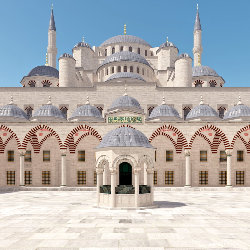sultan ahmed blue mosque 3d 3ds