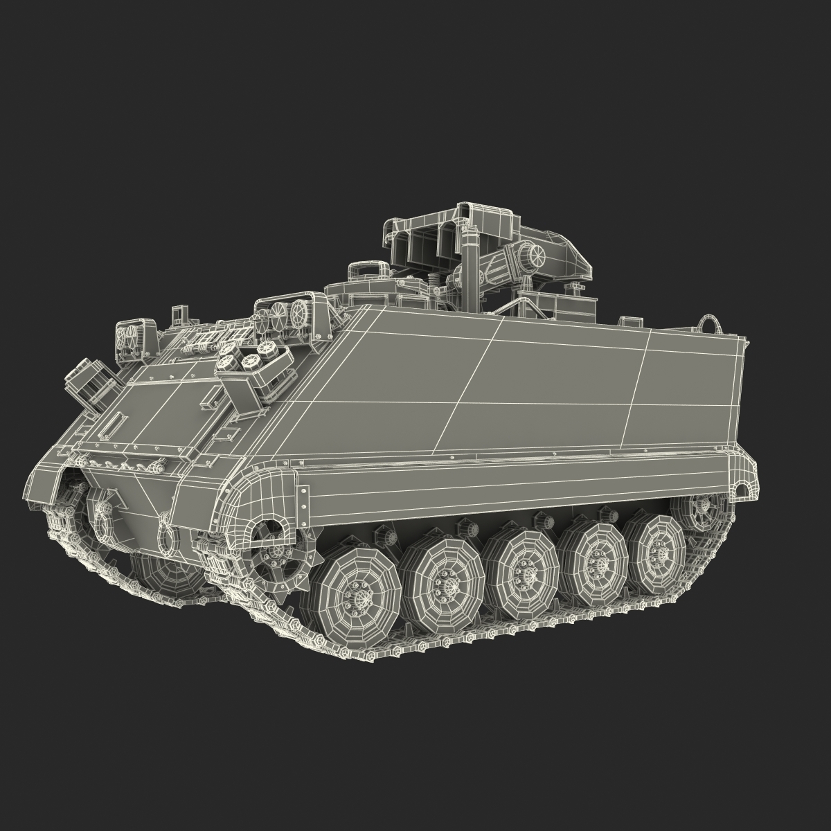3d model of army armored vehicle m901