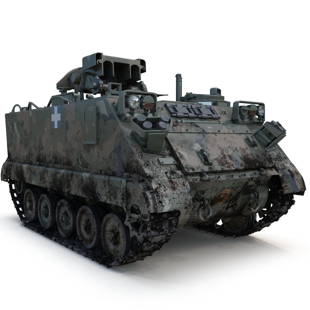 3d model of army armored vehicle m901